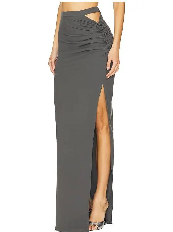 MICHAEL COSTELLO Lior Maxi Skirt - Shadow Grey