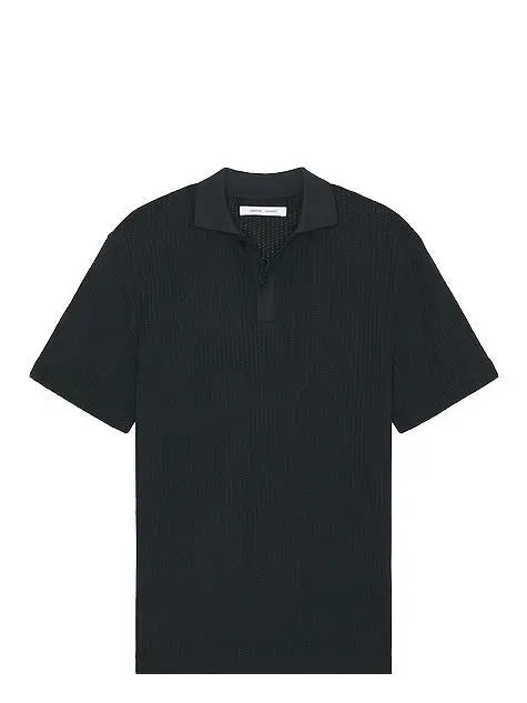 SAMSOE SAMSOE Sajase Short Sleeve Polo In Black - Salute