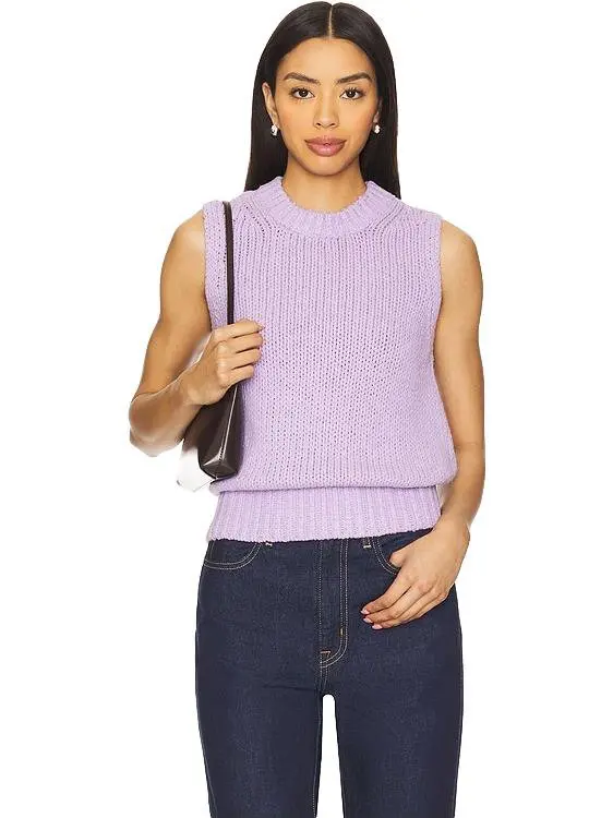 EAVES Daisy Sleeveless Knit Vest - Purple