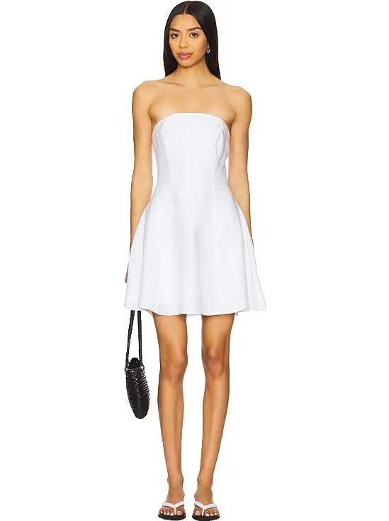 FAVORITE DAUGHTER The Favorite Mini Linen Dress - Bright White