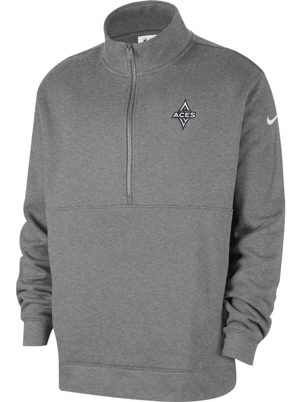 Nike Las Vegas Aces Club Wnba Half-zip Top - Grey