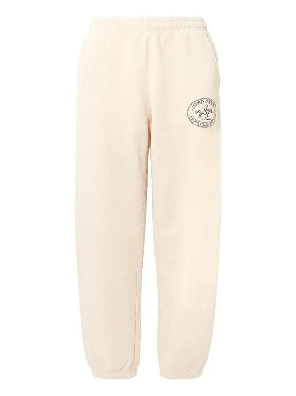 SPORTY & RICH Riding Club Printed Sweatpants - Cream