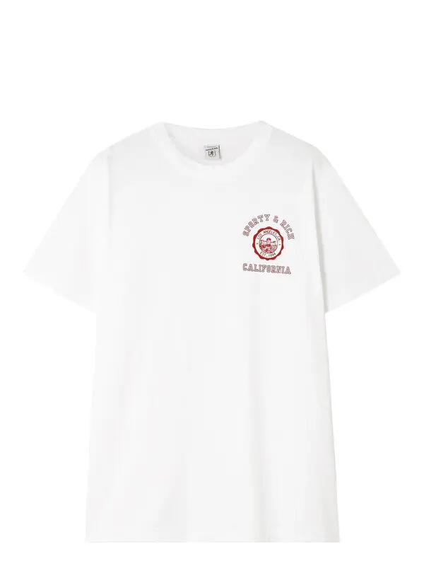 SPORTY & RICH California Printed T-shirt - White