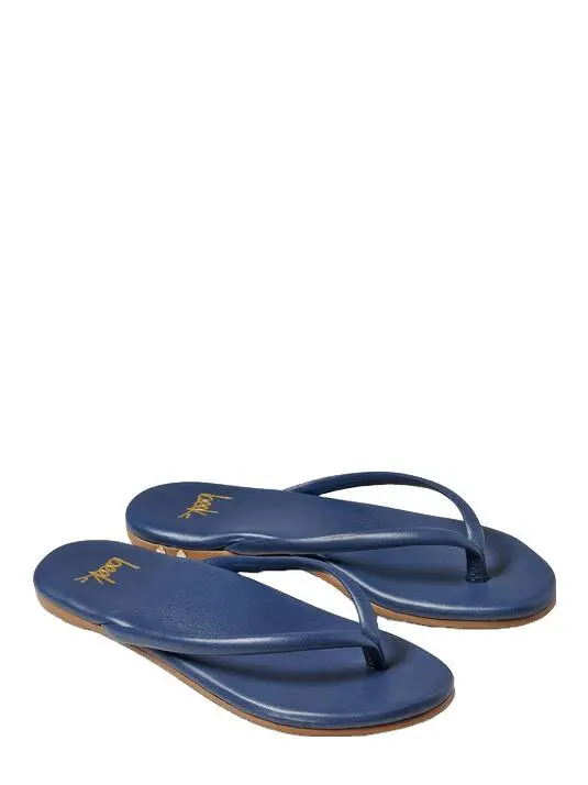 Beek Sunbeam Leather Flip-flop Sandals - Navy