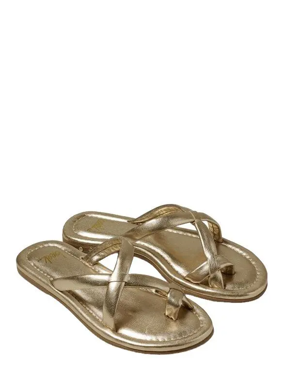 Beek Sungem Leather Sandals - Gold