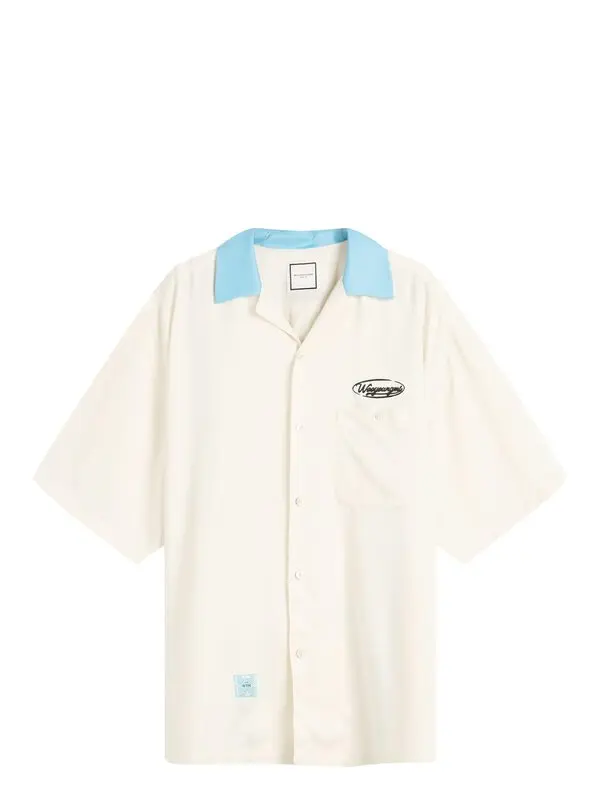 WOOYOUNGMI Contrast Collar Vacation Shirt - Ivory