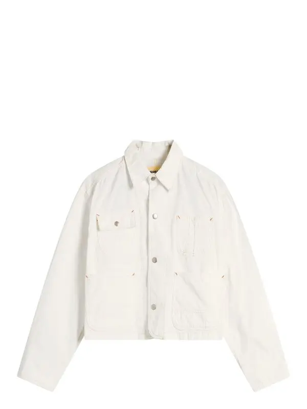 BEAMS Short Denim Jacket - Off White