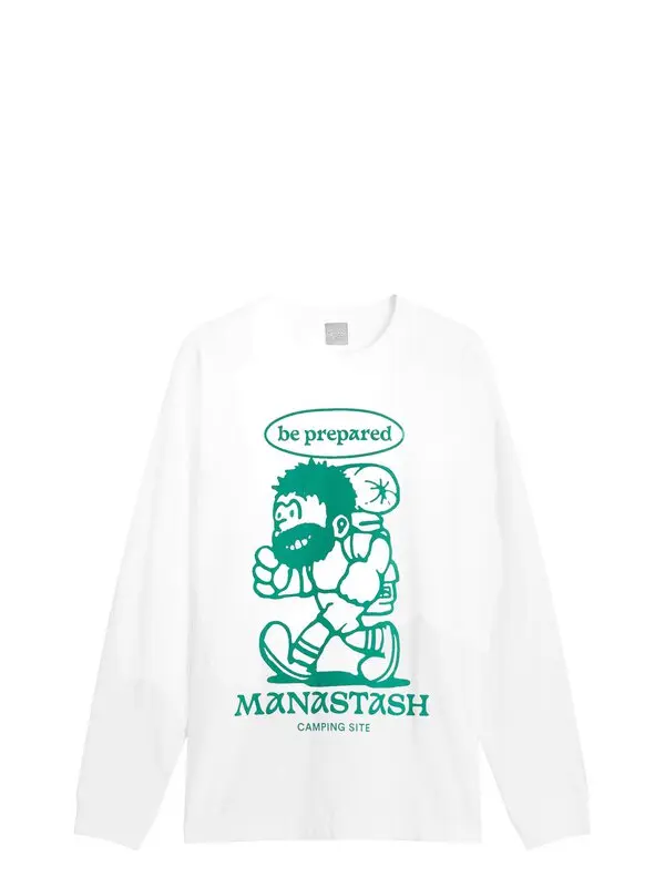MANASTASH Long Sleeve Graphic T-shirt - White