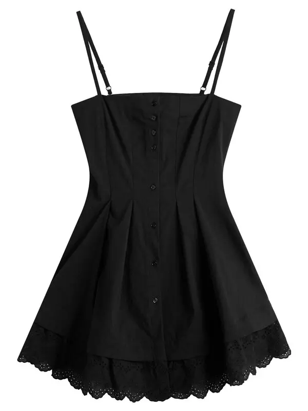 PEACHY DEN Renee Mini Dress - Onyx