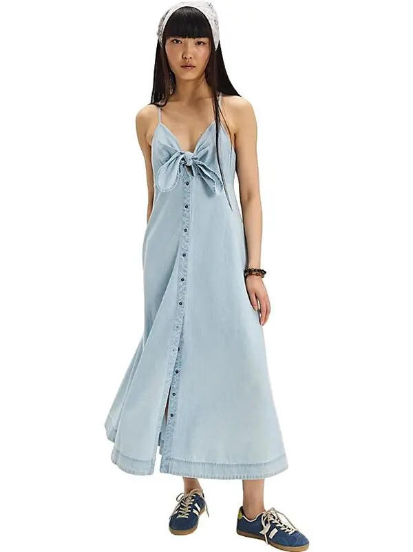 Free People Via Denim Midi Dress - Glacier
