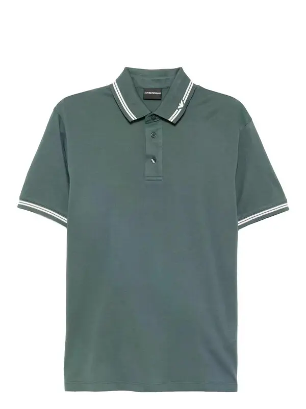 Emporio Armani Piqué Polo Shirt - Green