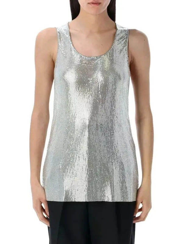 Junya Watanabe Sequin-embellished Tank Top - Silver