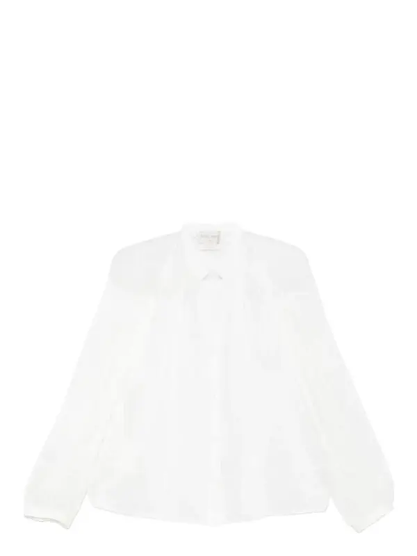 FORTE_FORTE Semi-sheer Shirt - White