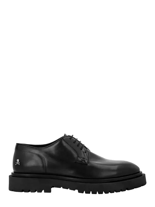 Philipp Plein Skull-stud Derby Shoes - Black