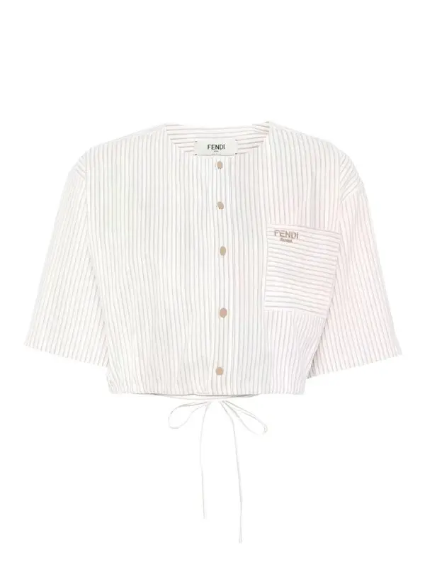 Fendi Striped Shirt - Neutrals