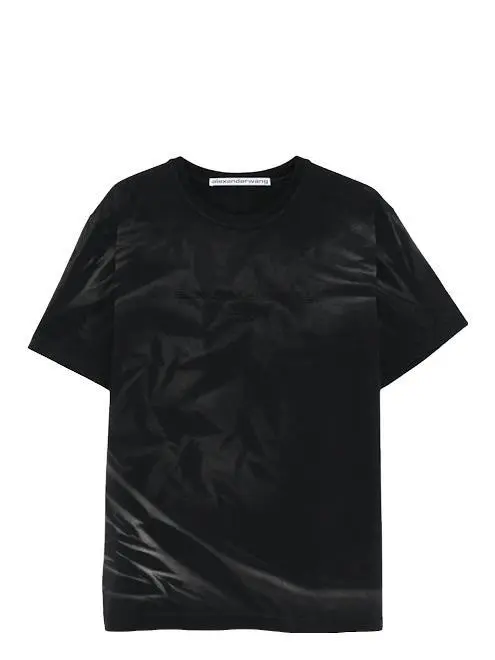 Alexander Wang Crease Wash Short Sleeve T-shirt - Washed Black