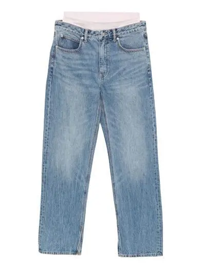 Alexander Wang Slit Hem Jean With Hotfix Mesh - Medium Indigo