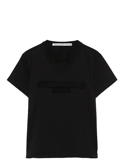 Alexander Wang Distressed Logo Tee - Black