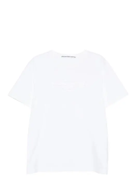 Alexander Wang Distressed Logo Tee - White