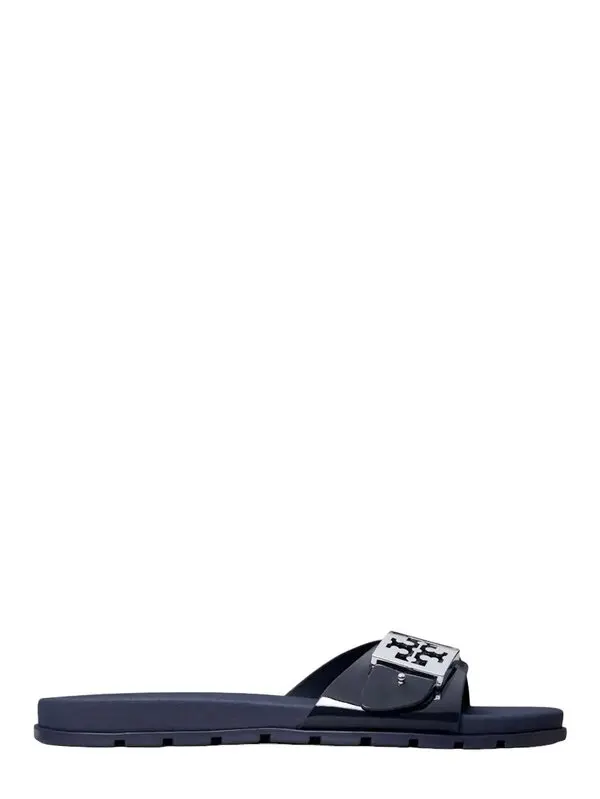 Tory Burch Buckle Slide - New Navy Blue/silver