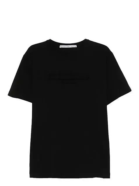 Alexander Wang Distressed Logo Tee - Black