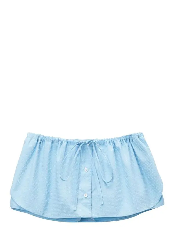 Alexander Wang Hotfix Drawstring Mini Skort - Chambray Blue
