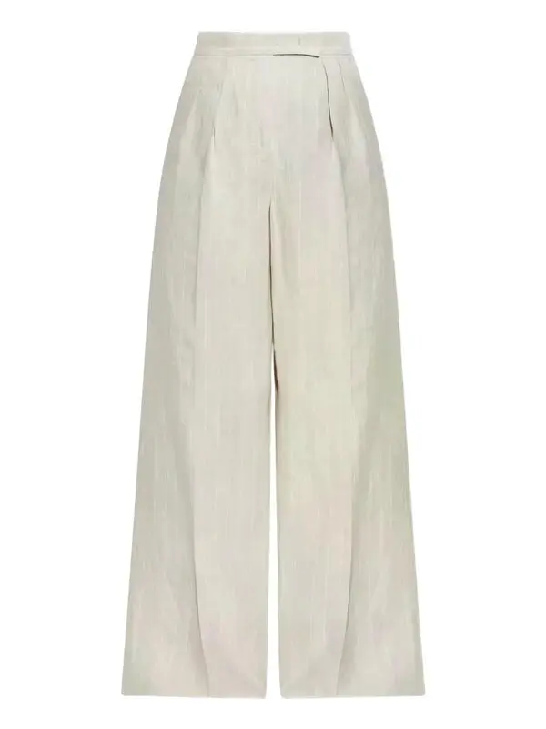 Max Mara Rauche Pleated Wide-leg Trousers - Neutrals