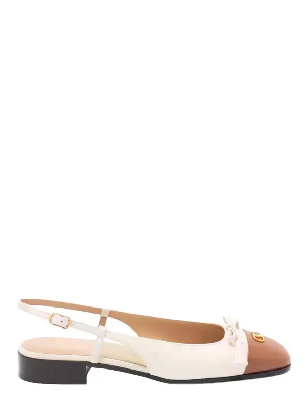 Valentino Garavani Valet Du Roi Slingback Ballet Flats - Neutrals