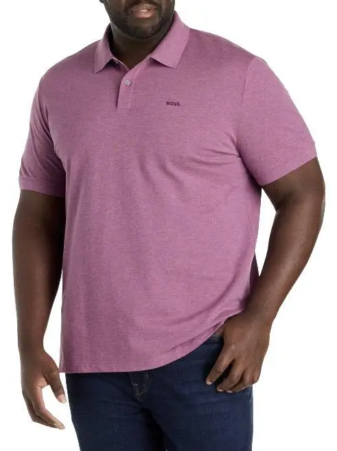B+T ESSENTIALS FIT BY DXL Big & Tall Pallas Polo Shirt - Lt Pastel Purple
