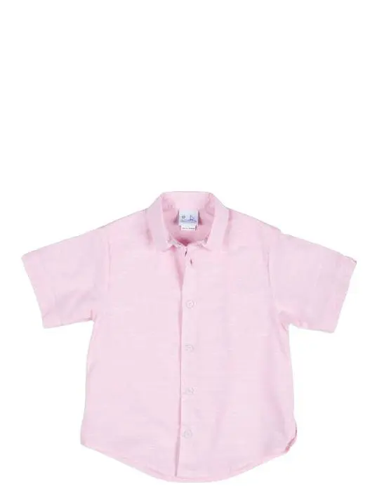 FLORENCE EISEMAN Linen Look Camp Shirt - Pink