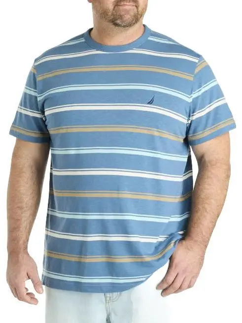 NAUTICA Big & Tall Striped T-shirt - Bluestern