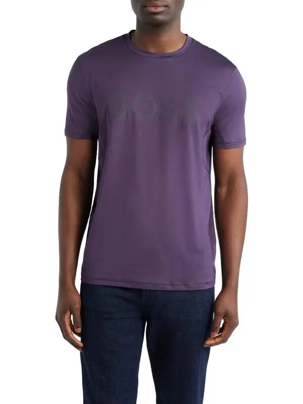 BOSS Tee Active Slim Fit Performance Logo Graphic T-shirt - Medium Purple