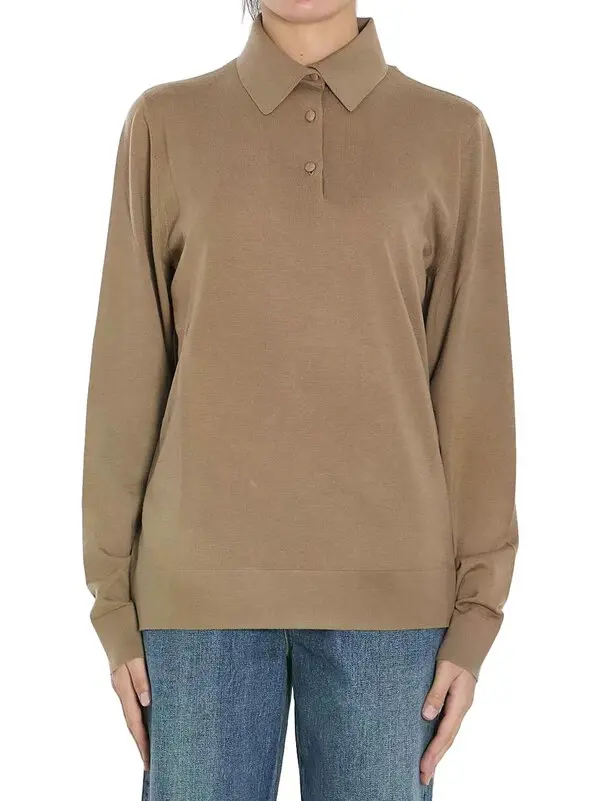 THE ROW Ipanelli Polo Top - Neutrals