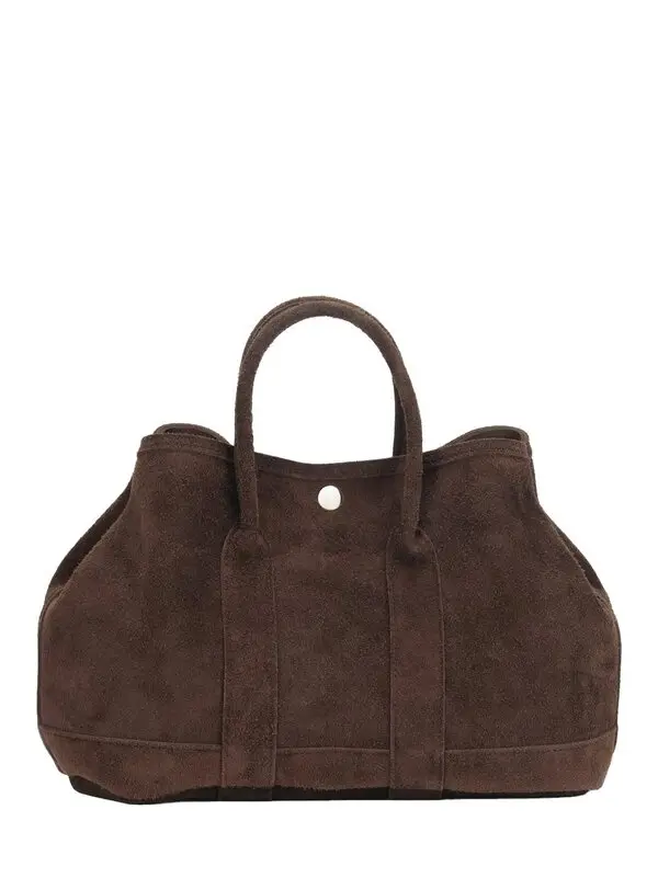 EZRA ARTHUR Audrey Nubuck Suede Leather Top Handle Bag - Cocoa