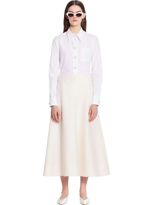 LANVIN Long Sleeve Poplin Shirt - Optical White