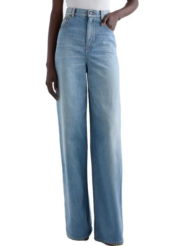 Chloé High-waist Wide-leg Jeans - Iced Blue