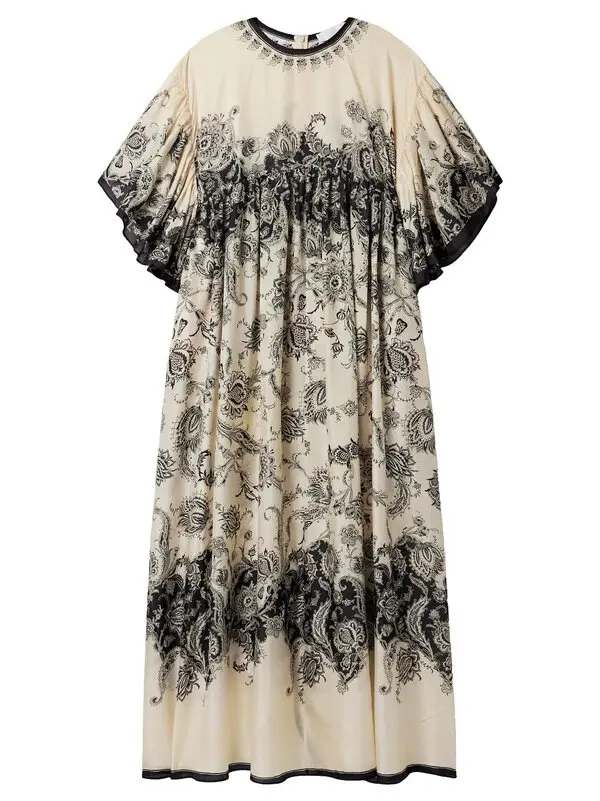 Zimmermann Rhiannon Paisley-print Silk Maxi Dress - Cream