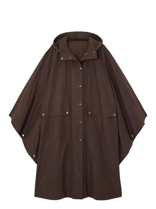 Brunello Cucinelli Hooded Shell Coat - Brown