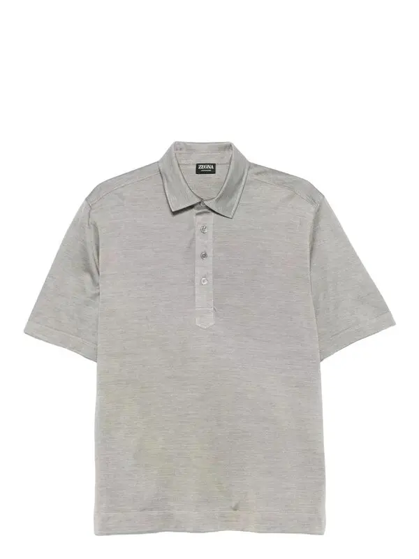 Zegna Short-sleeve Polo Shirt - Grey