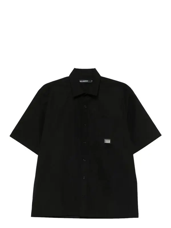 Karl Lagerfeld Cotton Shirt - Black