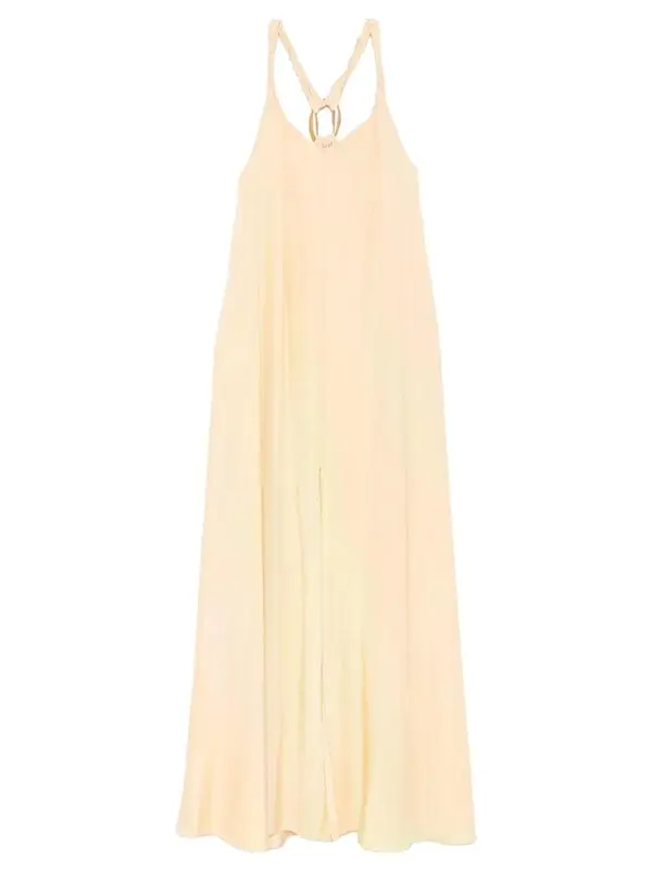 Patrizia Pepe Ring Hardware Detailed Maxi Dress - Neutrals