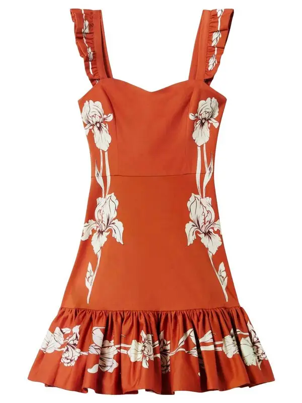 La DoubleJ Gingerbread Mini Dress - Orange