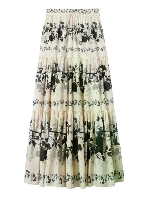 La DoubleJ Tiered Maxi Skirt - Neutrals