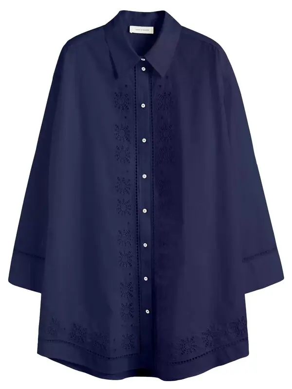 Chinti & Parker Broderie-anglaise Shirt Dress - Blue