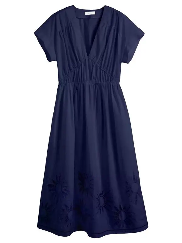 Chinti & Parker Broderie-anglaise Midi Dress - Blue