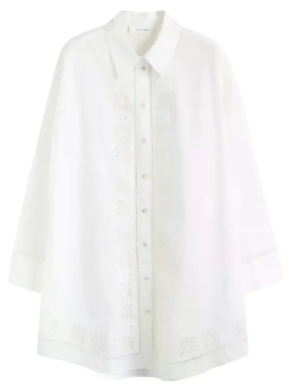 Chinti & Parker Broderie-anglaise Shirt Dress - White