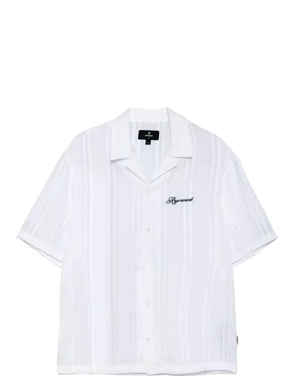 REPRESENT Embroidered Bowling Shirt - White