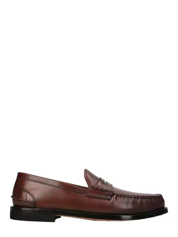 Premiata Leather Penny Loafers - Brown