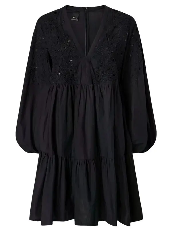 Pinko Broderie-anglaise Dress - Black