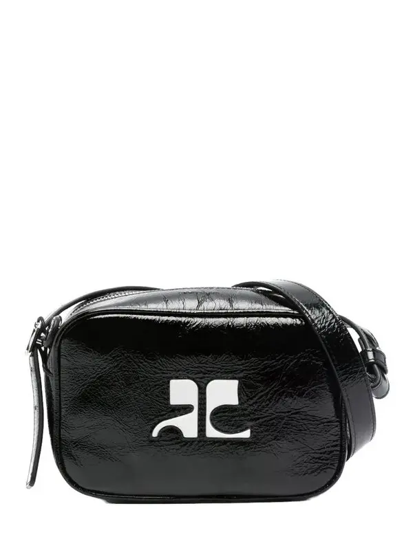 COURREGES Reedition Naplack Cross Body Bag - Black